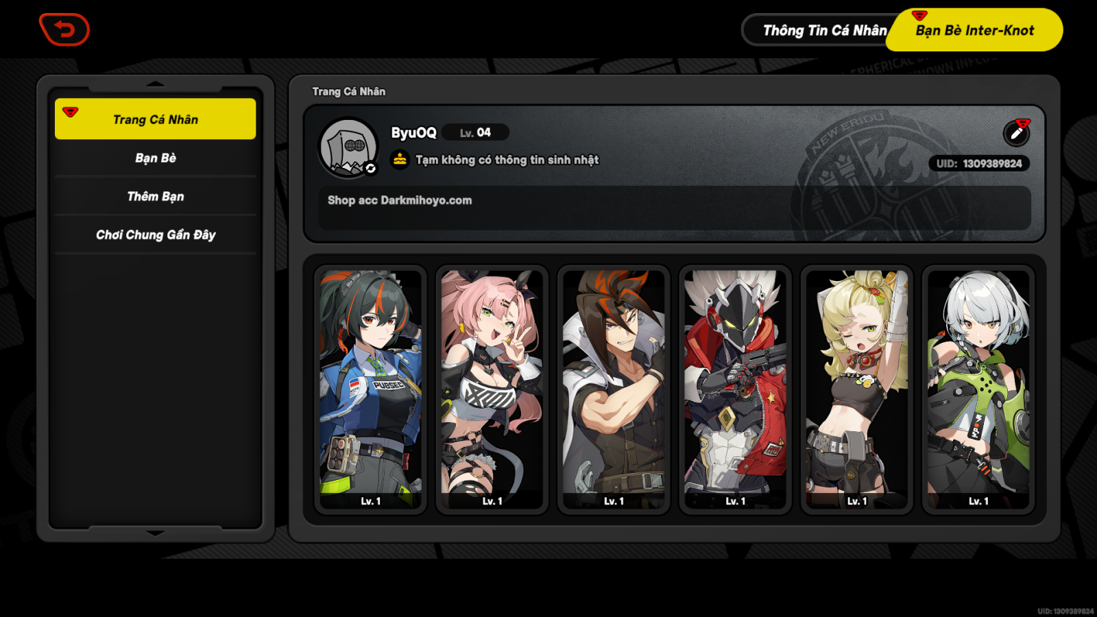 Acc Zenless Zone Zero ID 3761 - Shop Honkai impact 3, Honkai star rail, Zenless Zone Zero ...